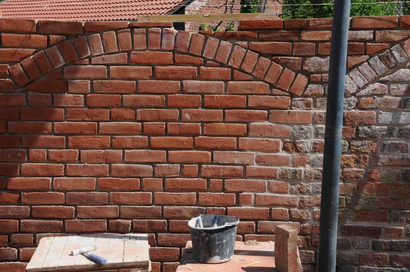 European hand made clay bricks in historic brick size for ...