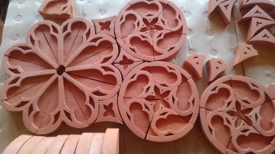 Reconstruction of historic glazed floor mosaic clay tiles - European ...