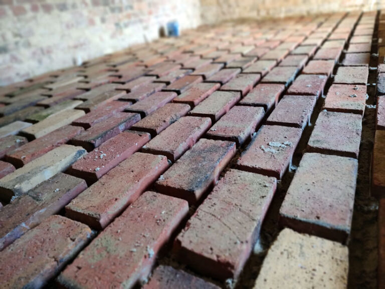 Clay bricks laid on floor - European Clay Bricks
