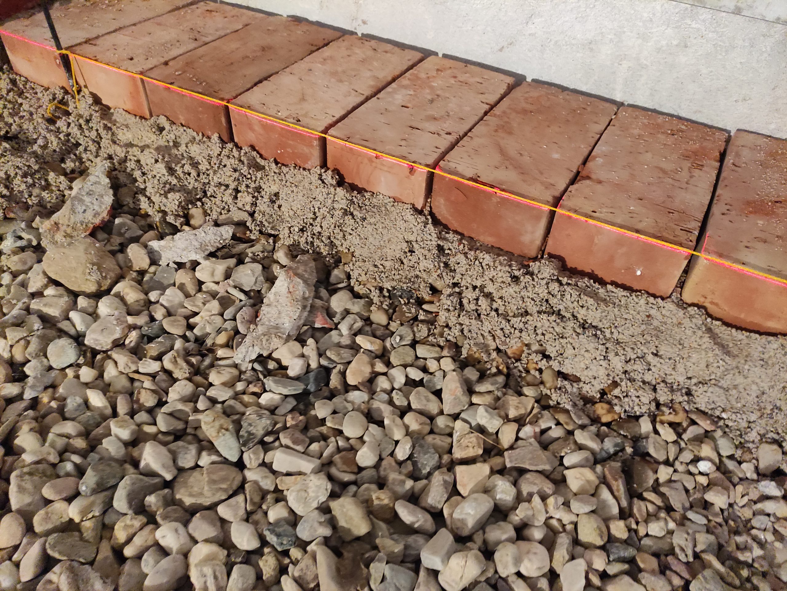 European old farmhouse - clay bricks for renovation floor in basement ...